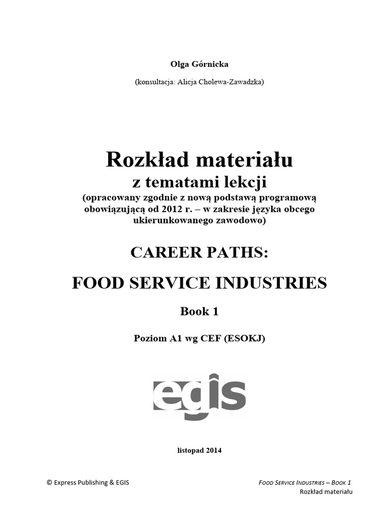 RM Food Service Industries Book 1 | PDF
