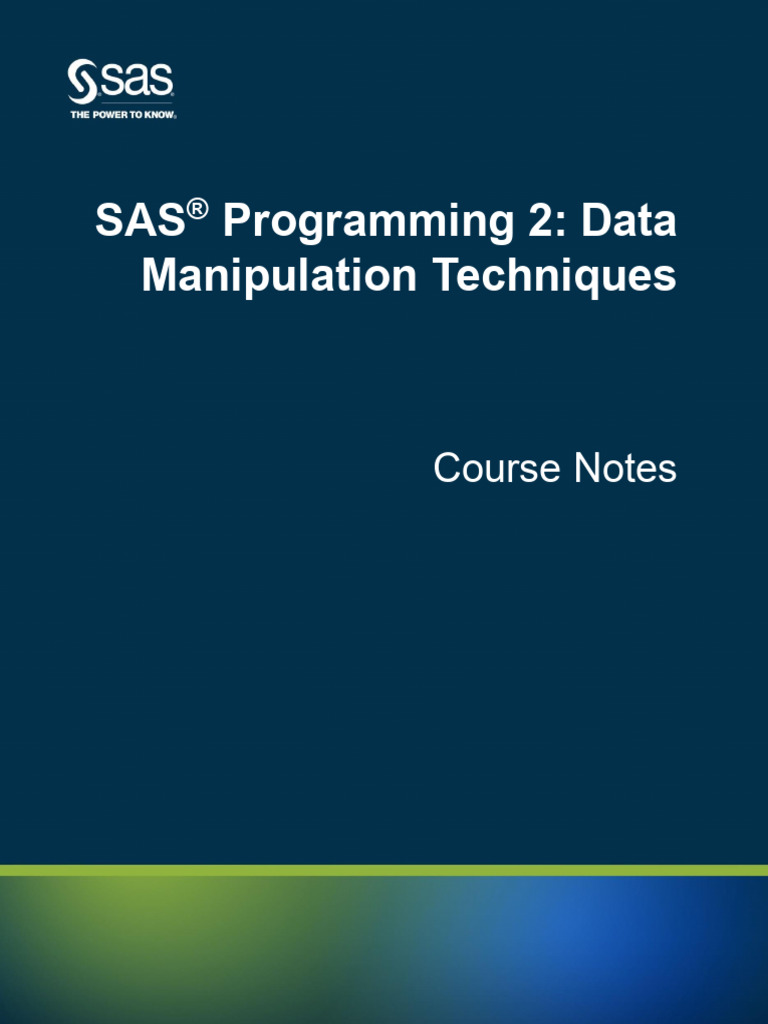 Lesson 1 PG2 | Download Free PDF | Sas (Software) | Programming