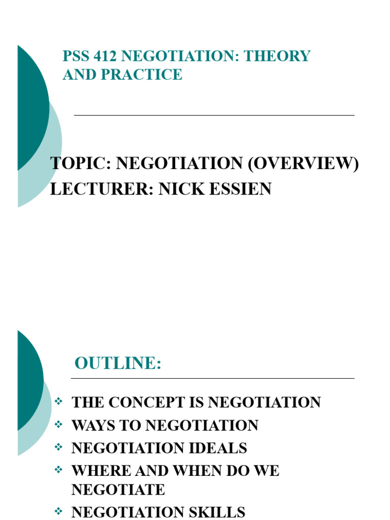 NEGOTIATION OVERVIEW (2) | PDF | Negotiation | Social Psychology