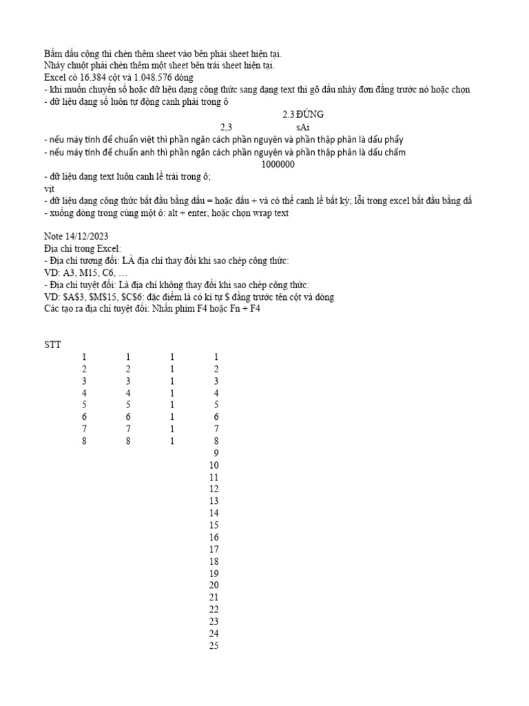 Bài Tin Excel | PDF