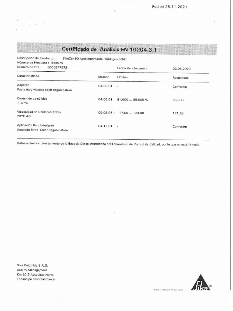 Sikacor 90 3005877572 | PDF
