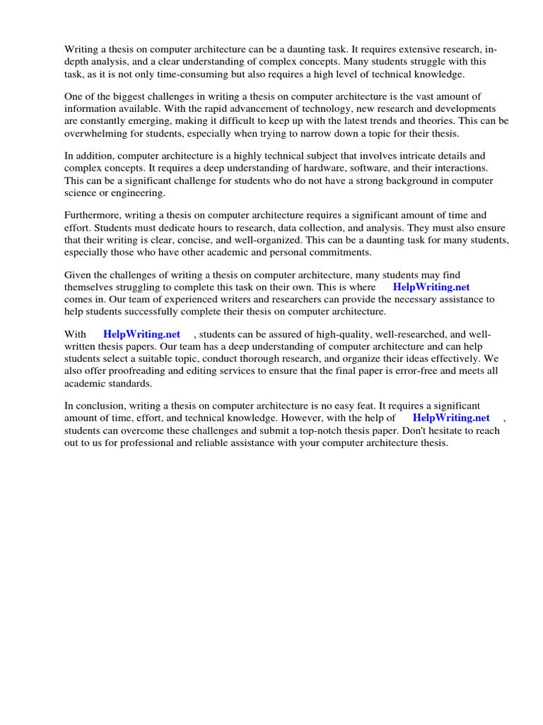 Term Paper About Computer Architecture | PDF | Central Processing Unit | Parallel Computing
