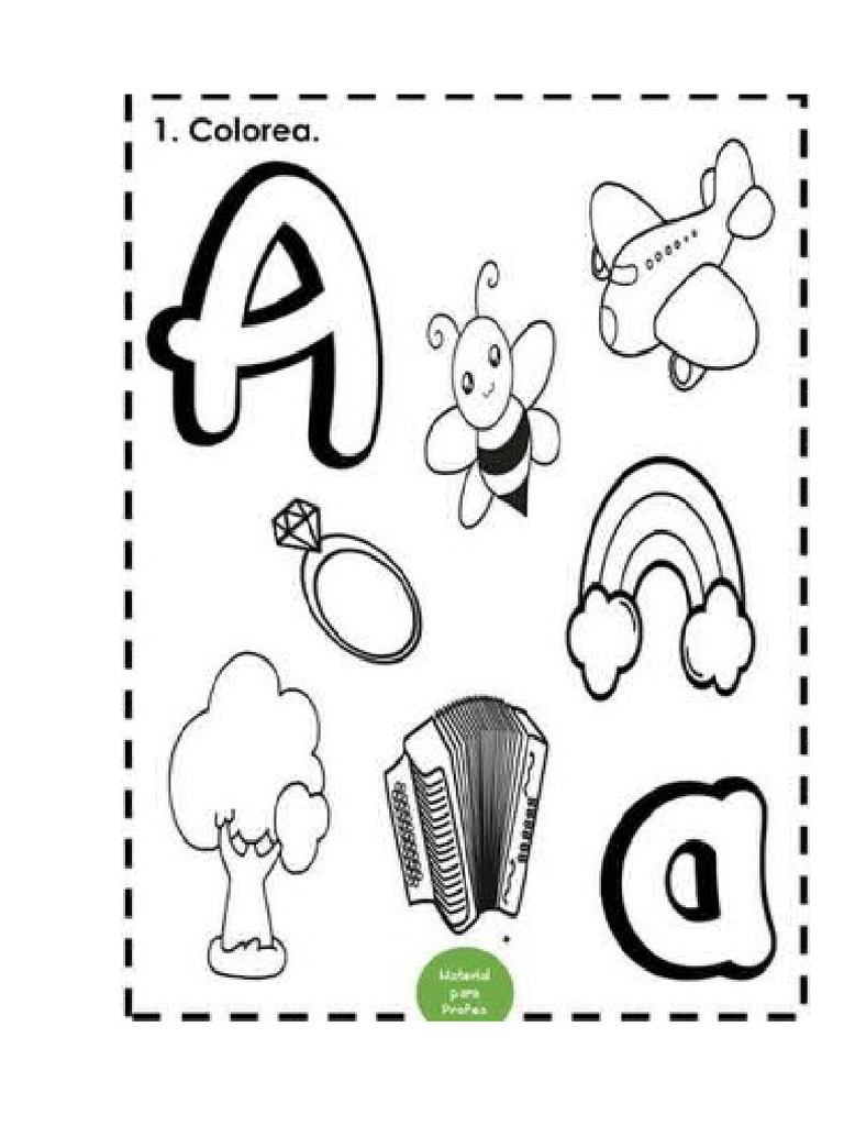 Fichas de La Vocal A | PDF