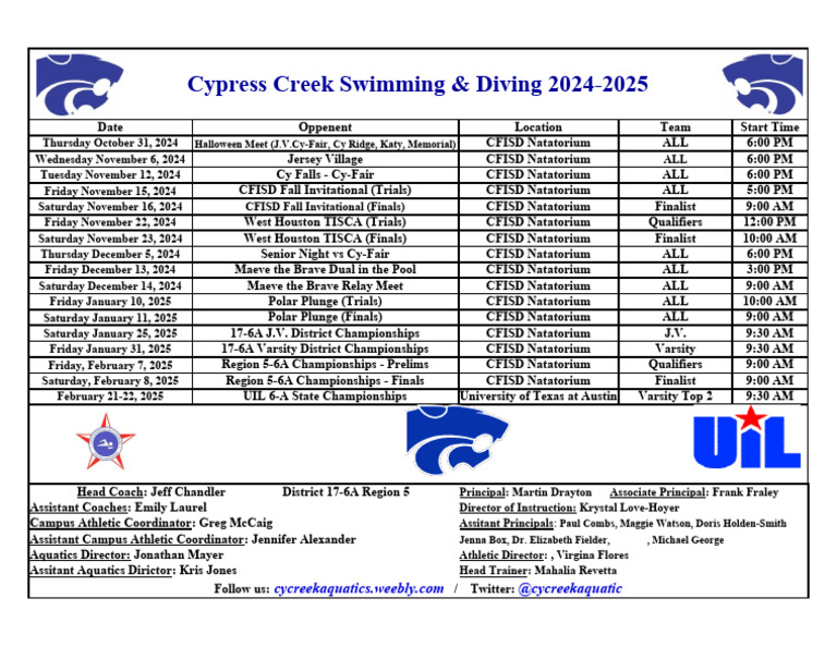 24-25 swim schedule | PDF | Swimming Pool | Sports