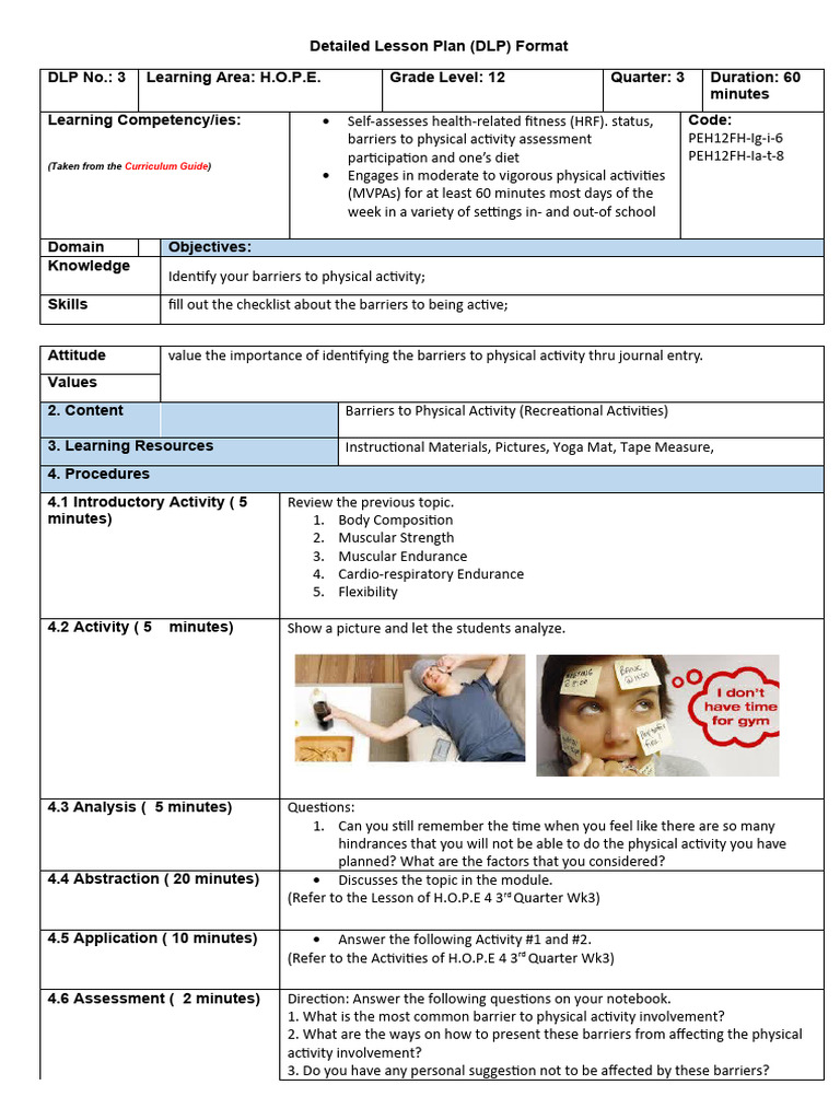 Iplan Pe4-3rd Quarter - 3 | PDF | Learning | Cognition