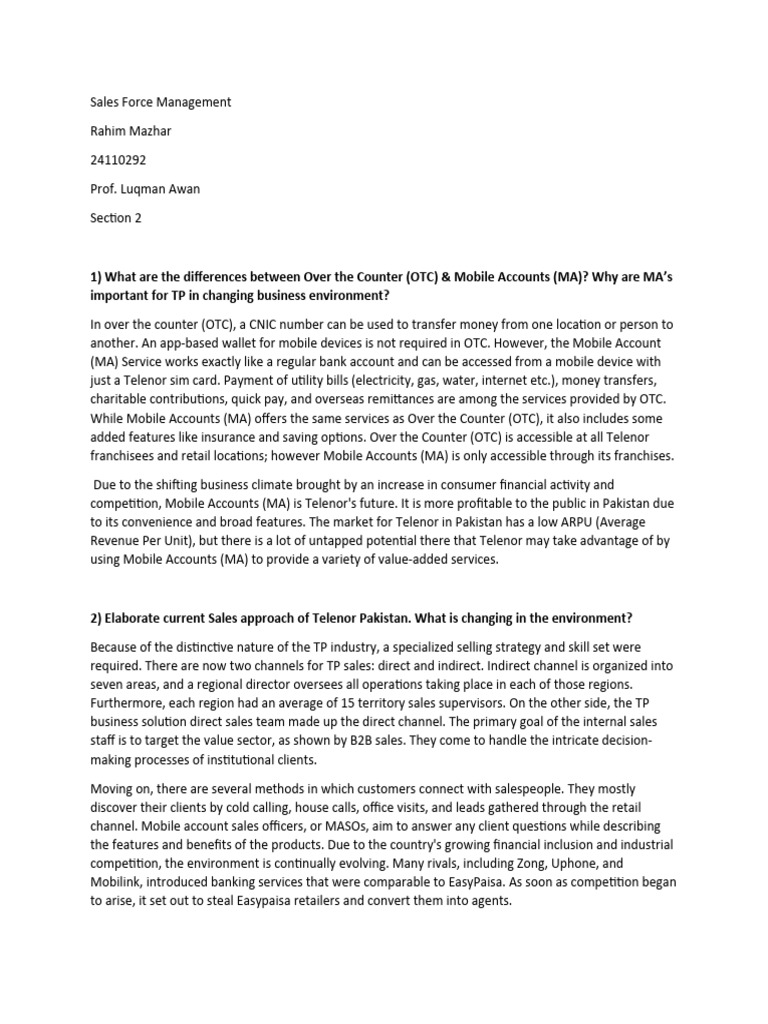 SFM Assignment | PDF | Sales | Retail