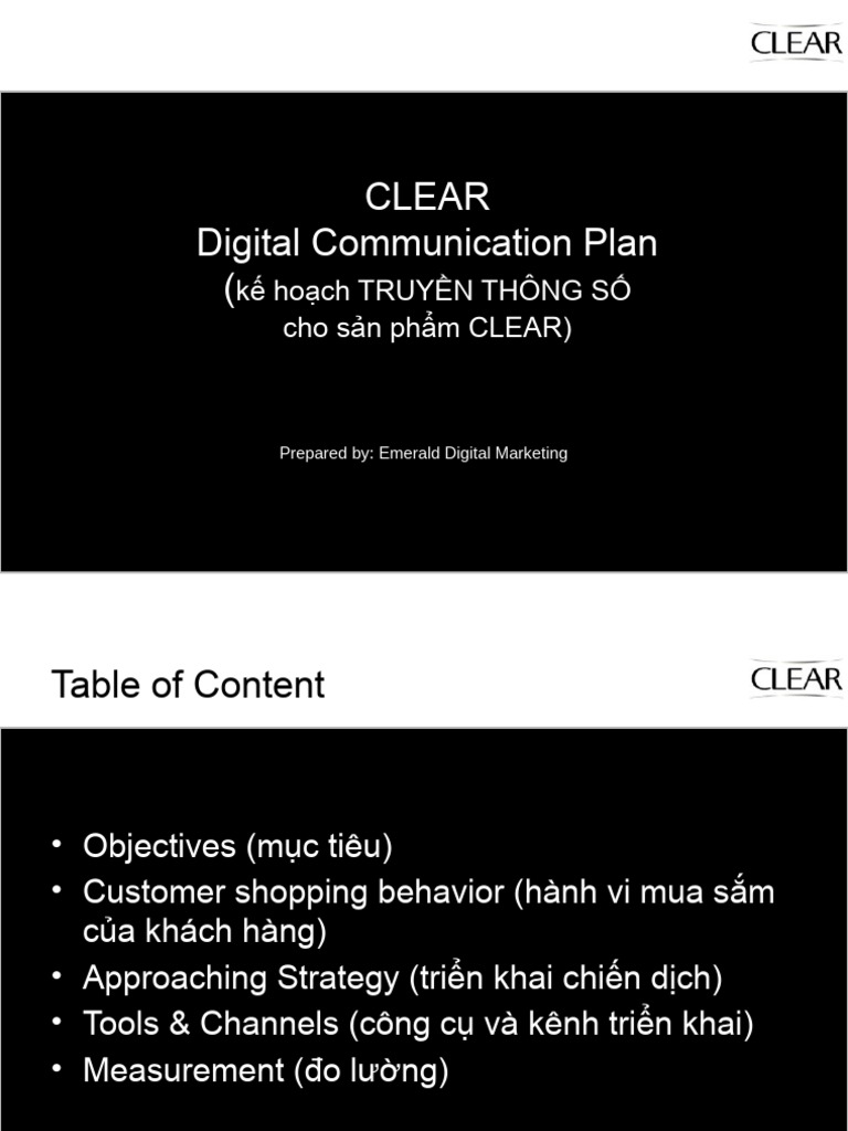 Clear Digital Communication Plan v3 | PDF | You Tube | Advertising