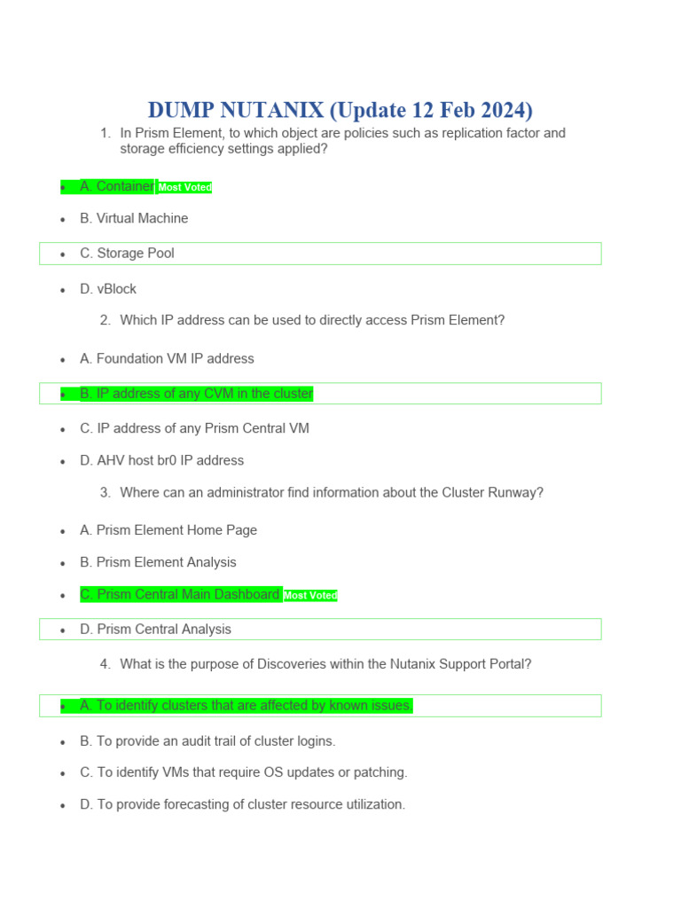 DUMP NUTANIX-NCA | PDF | Virtual Machine | Computer Cluster