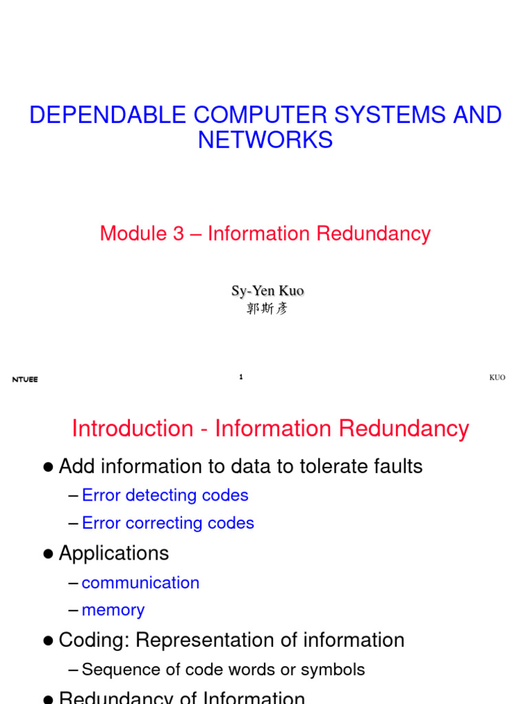 Module 3 Information Redundancy | Download Free PDF | Code | Binary Coded Decimal