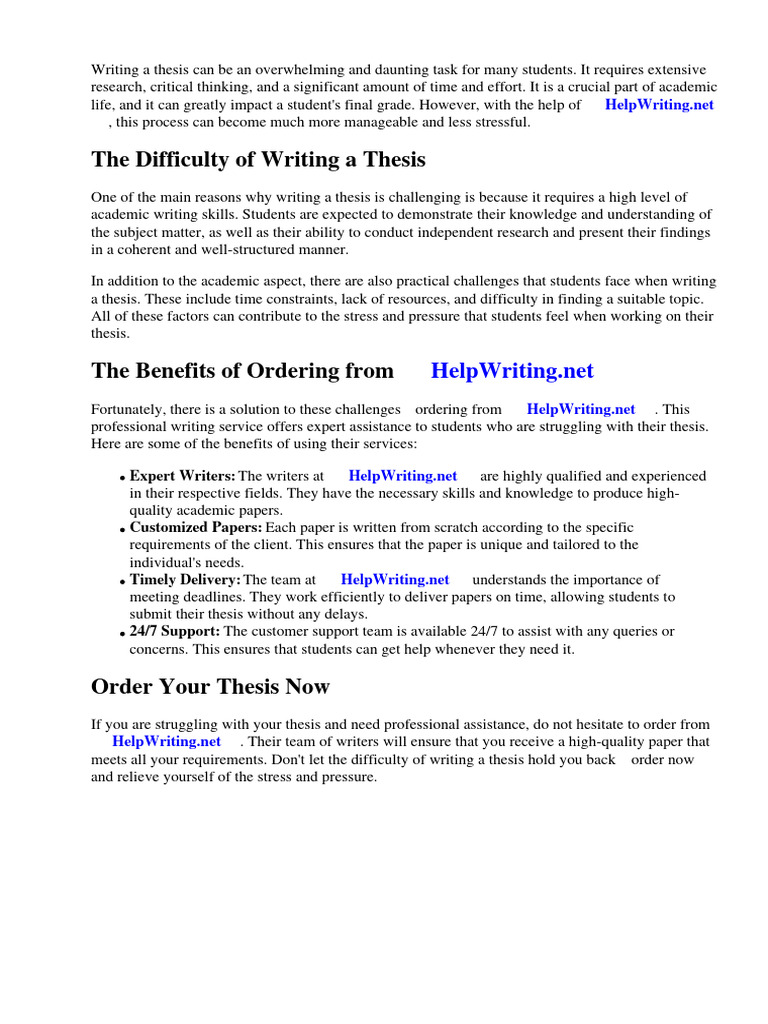 Thesis Help for Students | PDF | Knowledge | Thesis