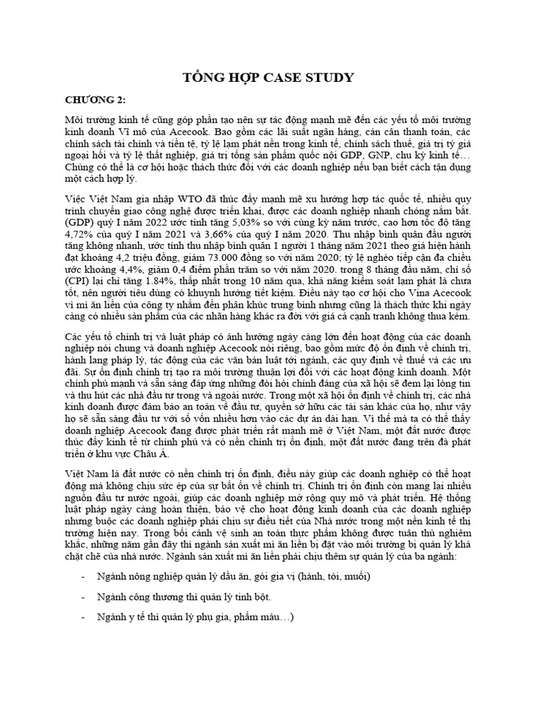 Case Study Các Chương | PDF