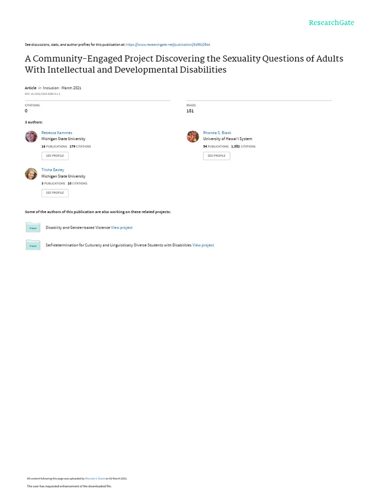 A Community-Engaged Project Discovering The Sexuality Questions of ...