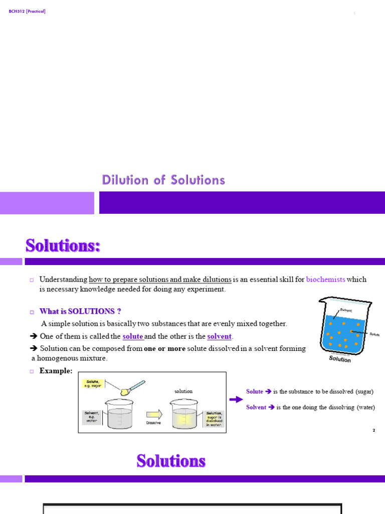 3 Dilution of Solutions | PDF | Concentration | Scientific Phenomena