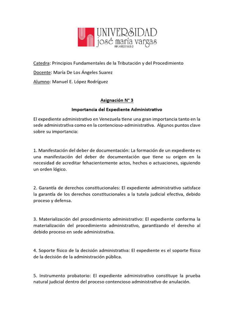 Asig 3 PFTP Expediente Administrativo | PDF | Finanzas y dinero | Ciencias sociales