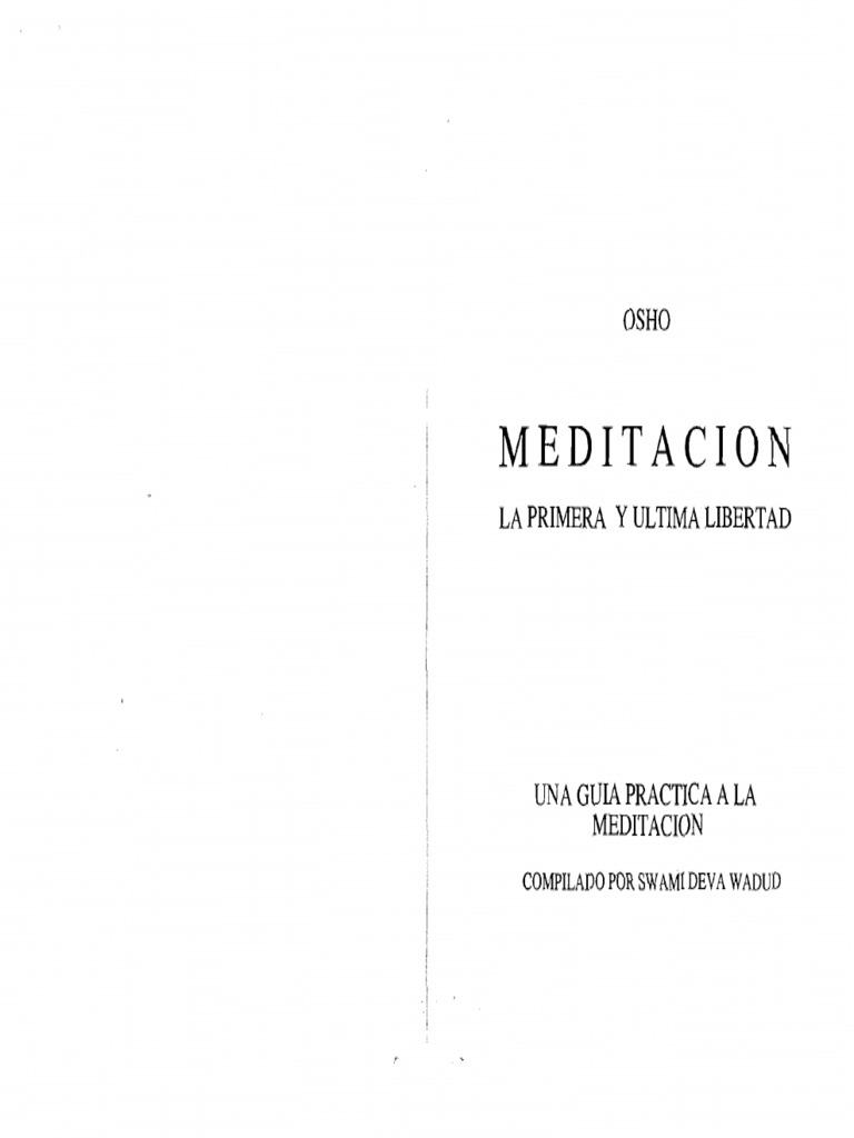 Osho Meditacion Pdf