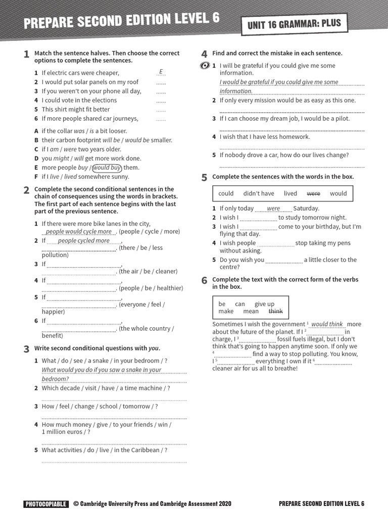 PREPARE 6 Grammar Plus Unit 16 | PDF | Language Arts & Discipline
