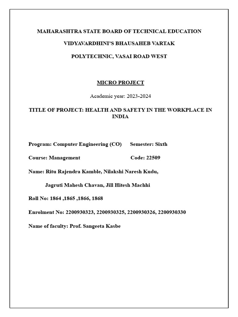 Man Microproject | PDF | Occupational Safety And Health | Hazards