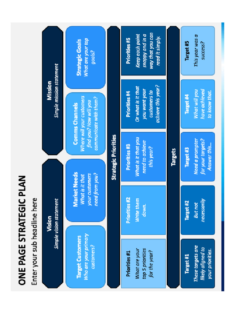 One Page Strategic Plan | PDF