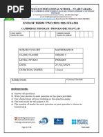 Science Paper 2. Question Paper. Stage 4. Cambridge Primary Progression ...
