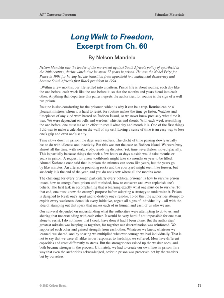 Long Walk To Freedom | PDF