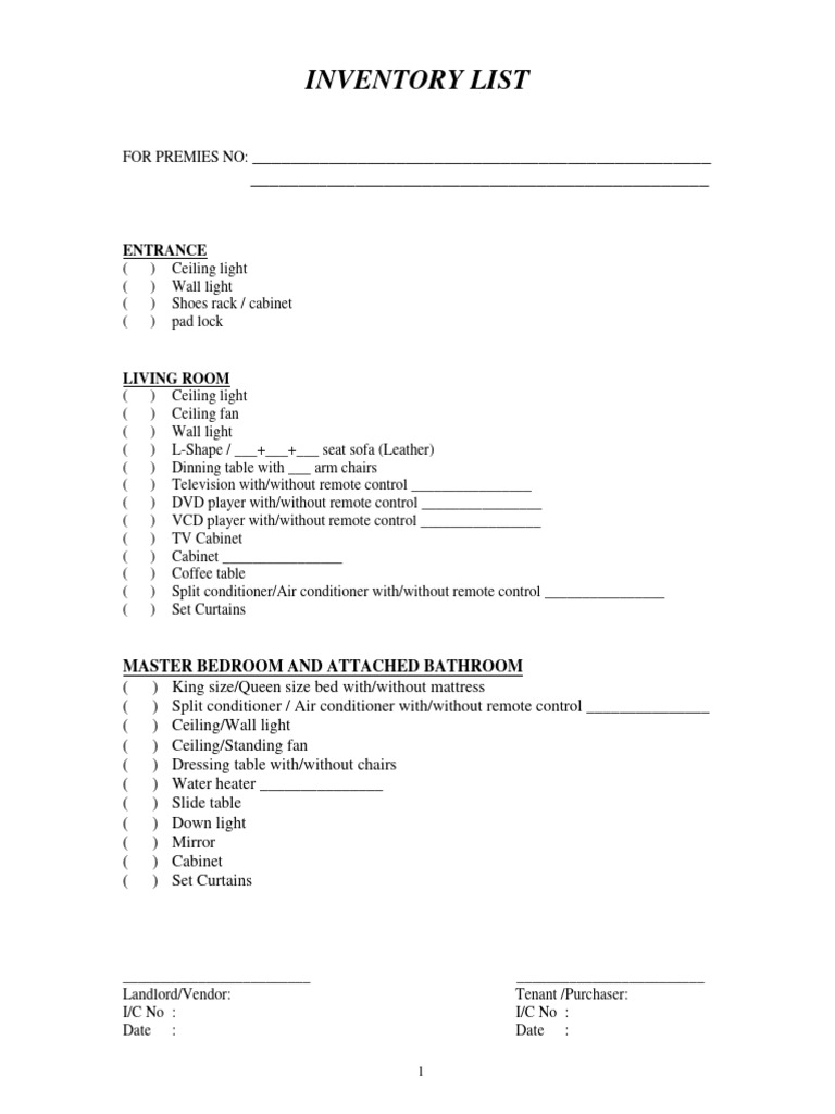 Inventory List | PDF | Kitchen Stove | Bed