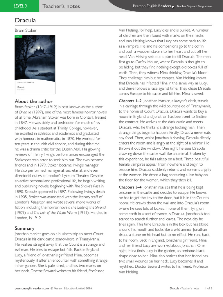 AMAZING READERS - PDF - Risorse - Dracula | PDF | Abraham Van Helsing ...