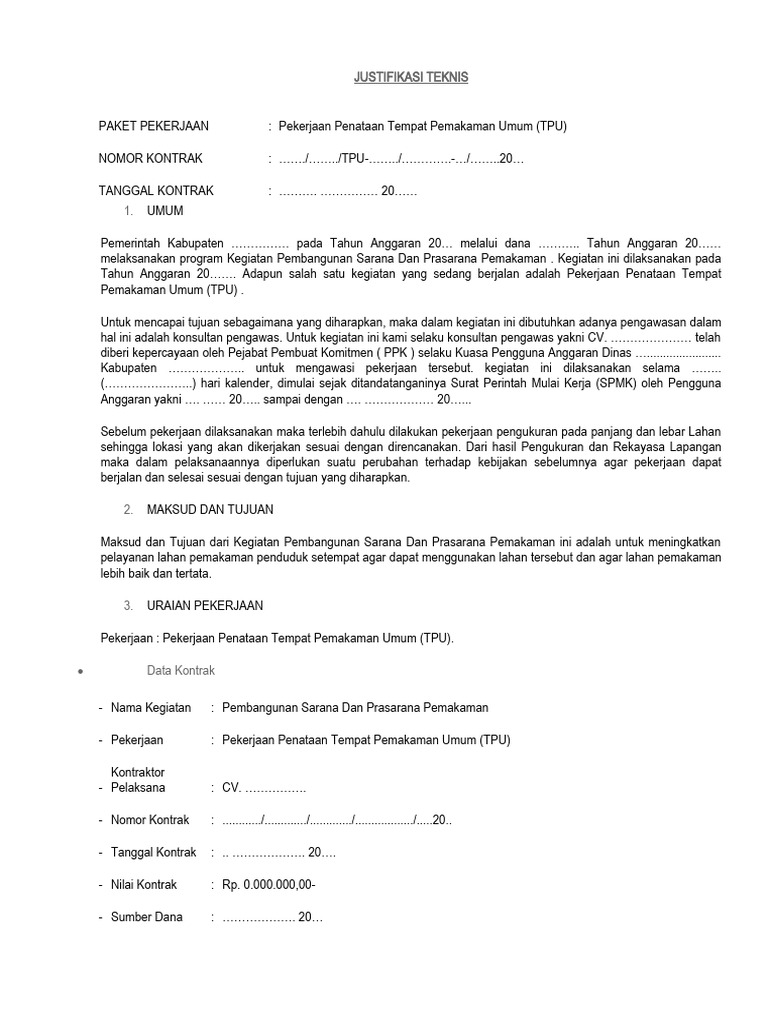Justifikasi Teknis | PDF | Teknologi & Rekayasa