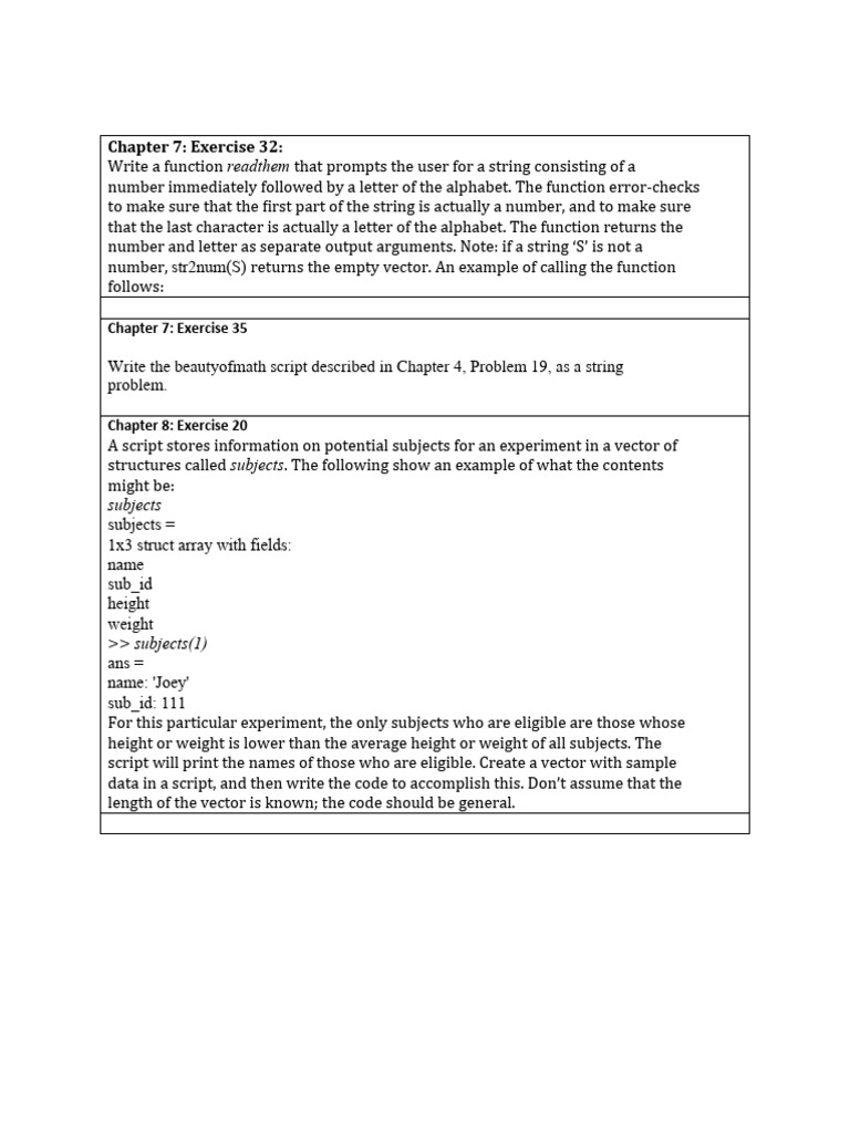 MECA 241 PS Week 5 Exercises Q | PDF | String (Computer Science) | Function (Mathematics)