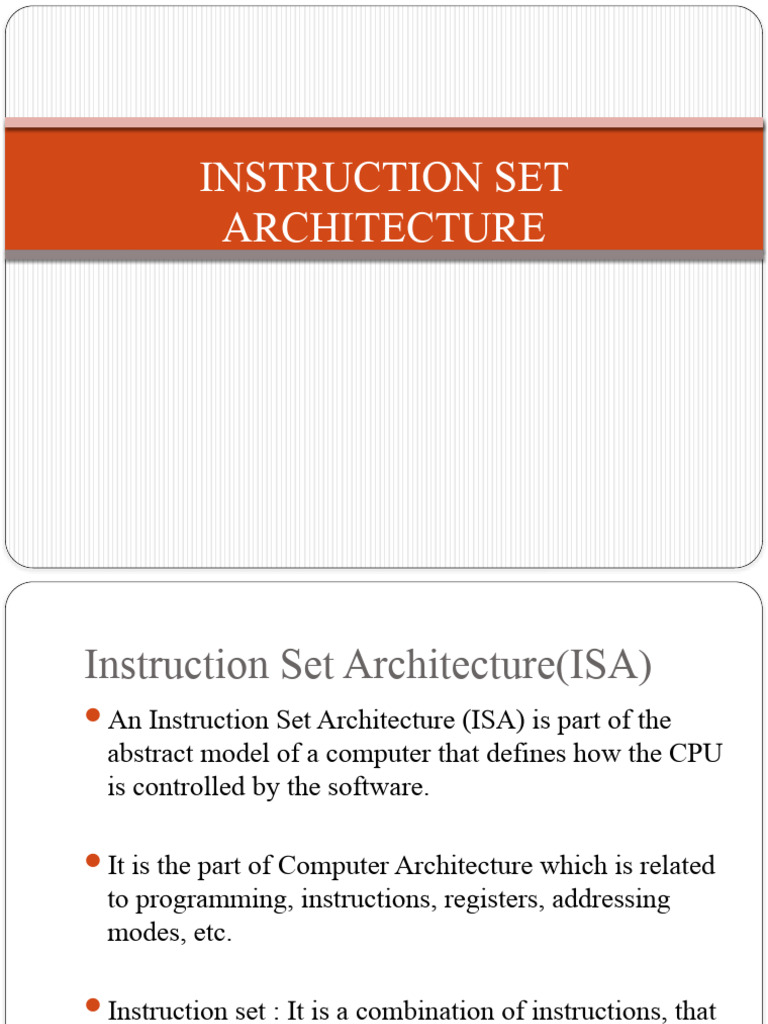 2.instruction Set Architecture | PDF | Computer Architecture | Central Processing Unit
