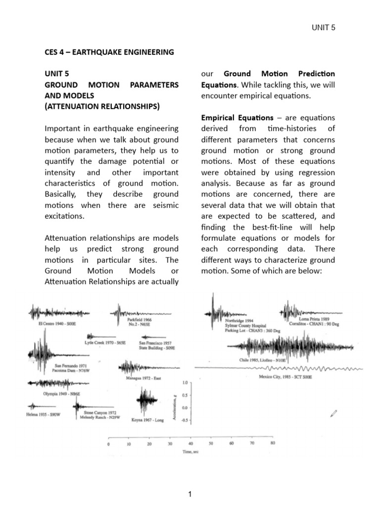 CES 4 Unit 5 | PDF | Moment Magnitude Scale | Mechanics