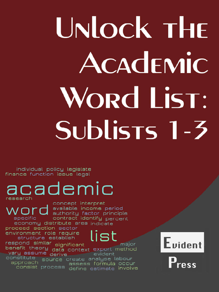 Unlock The Academic Word List Sublists 1-3-9781912579662 | PDF ...