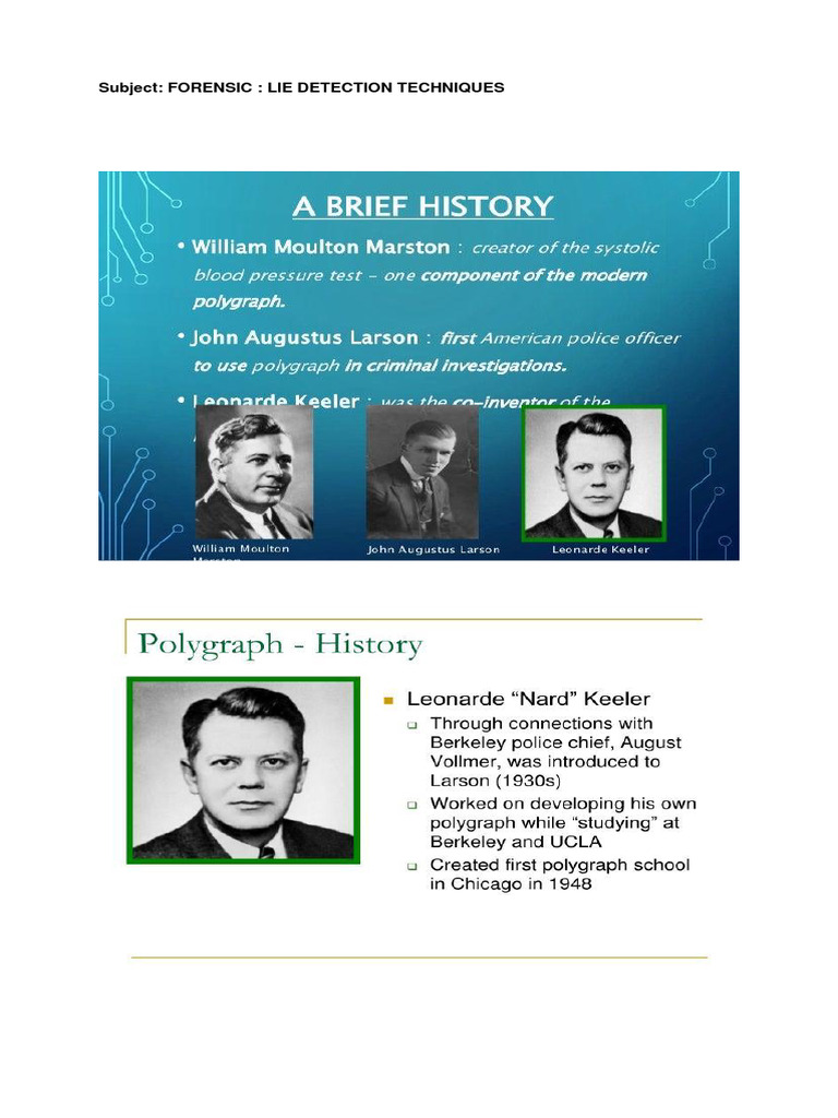 Lie Detection Techniques 2 | PDF | Polygraph | Lie