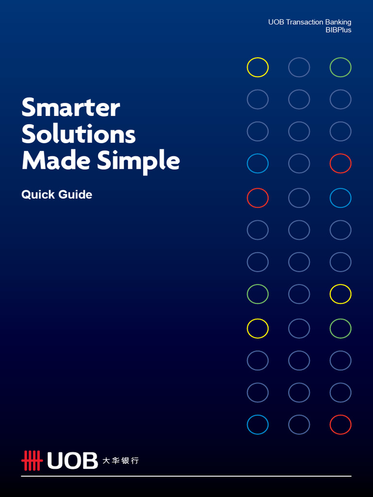 UOB BIBPlus User Quick Guide | PDF | Password | Menu (Computing)