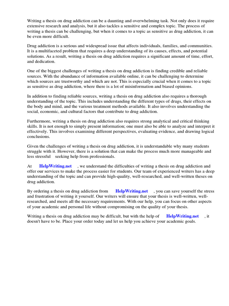 Term Paper Drug Addiction | PDF | Substance Abuse | Cannabis (Drug)