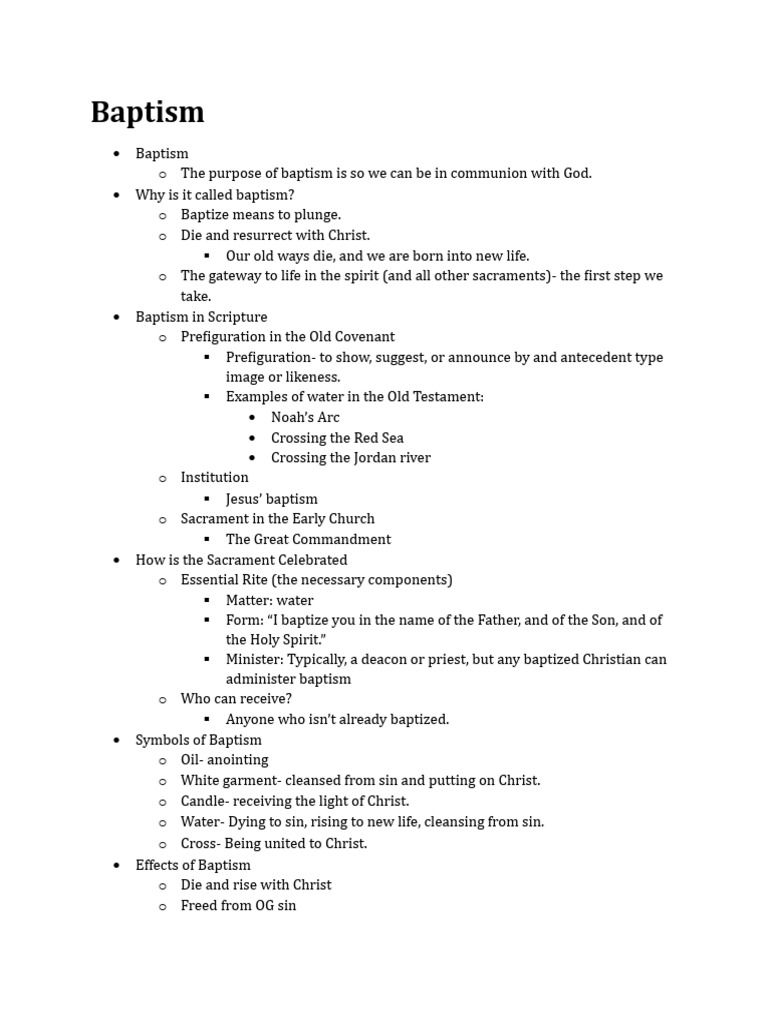 Baptism | PDF | Baptism | Sacraments