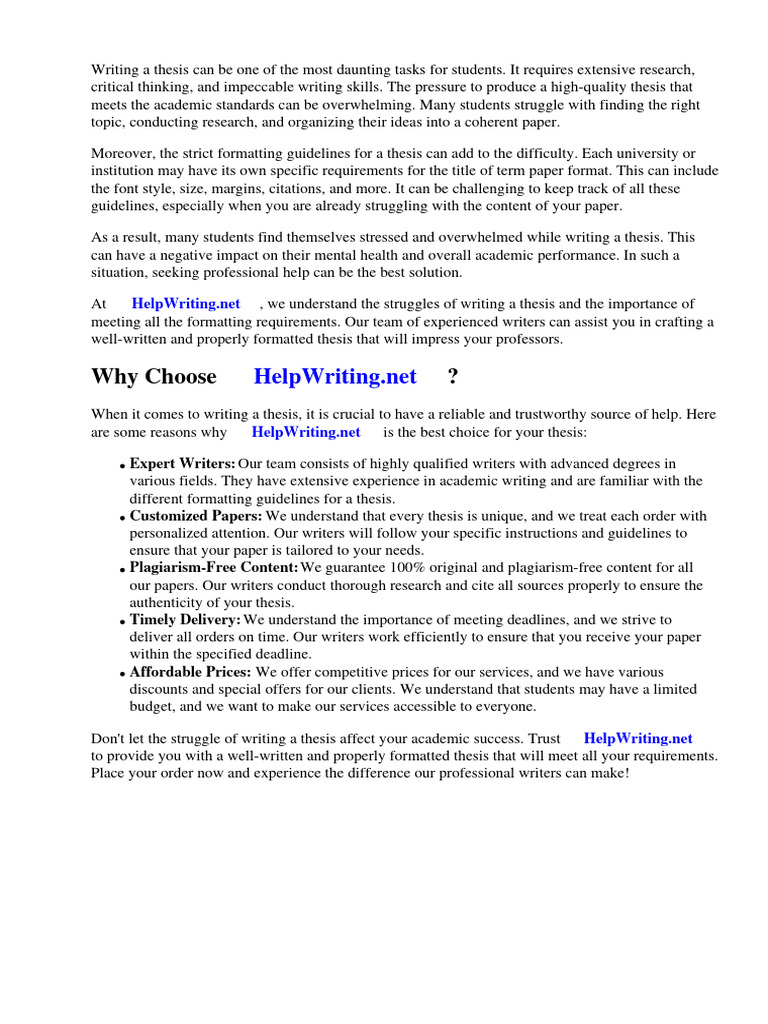 Title of Term Paper Format | PDF | Essays | Apa Style