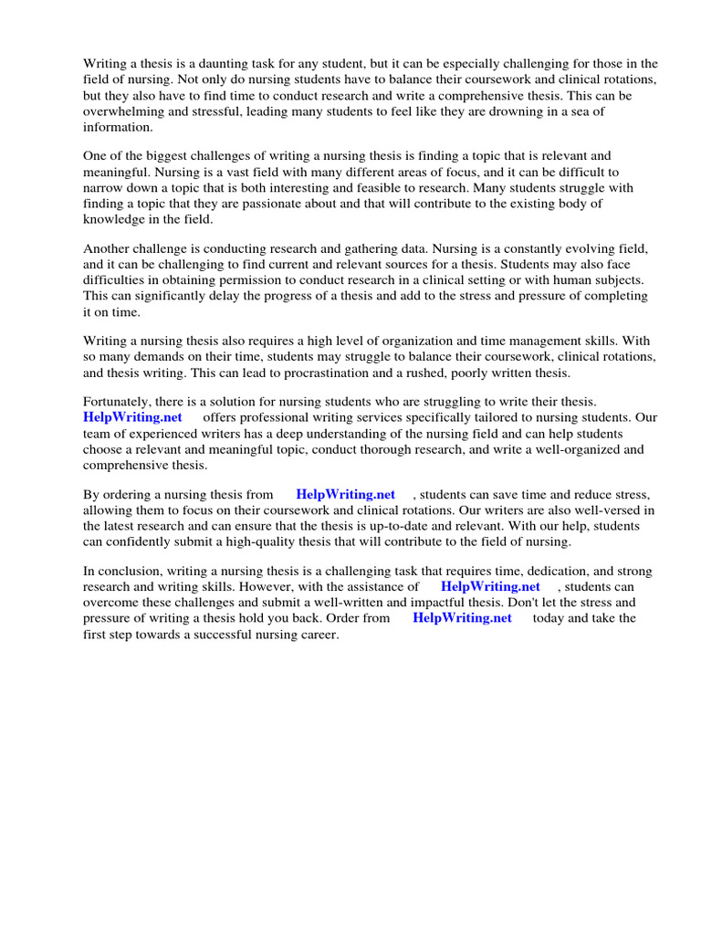 Sample Nursing Term Papers | Download Free PDF | Nursing | Health Care