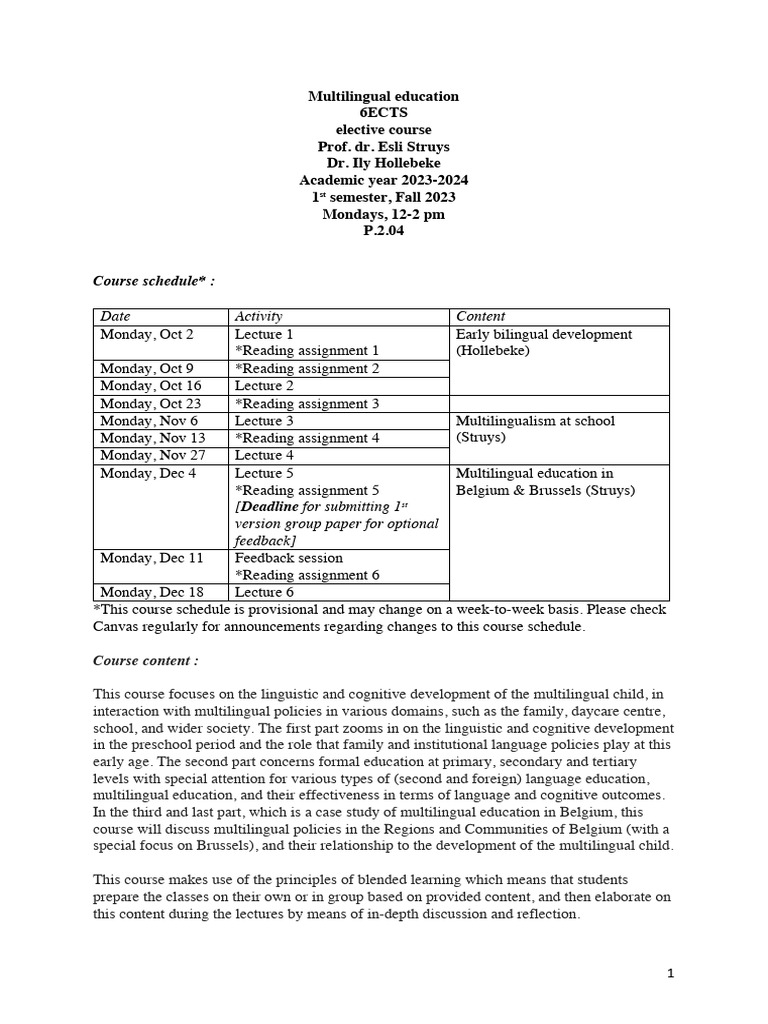 2324 Multilingual Education | PDF | Multilingualism | Academic Publishing