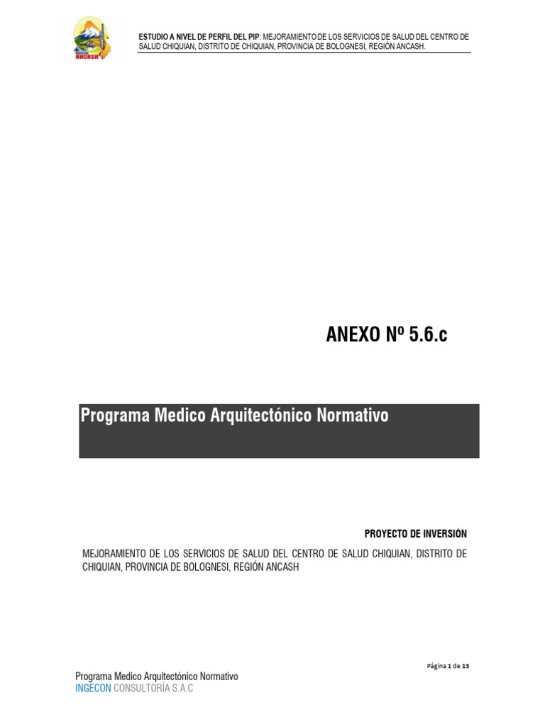 Anexo 5.6.c Programa Medico Arquitectonico Normativo | PDF | Farmacia ...