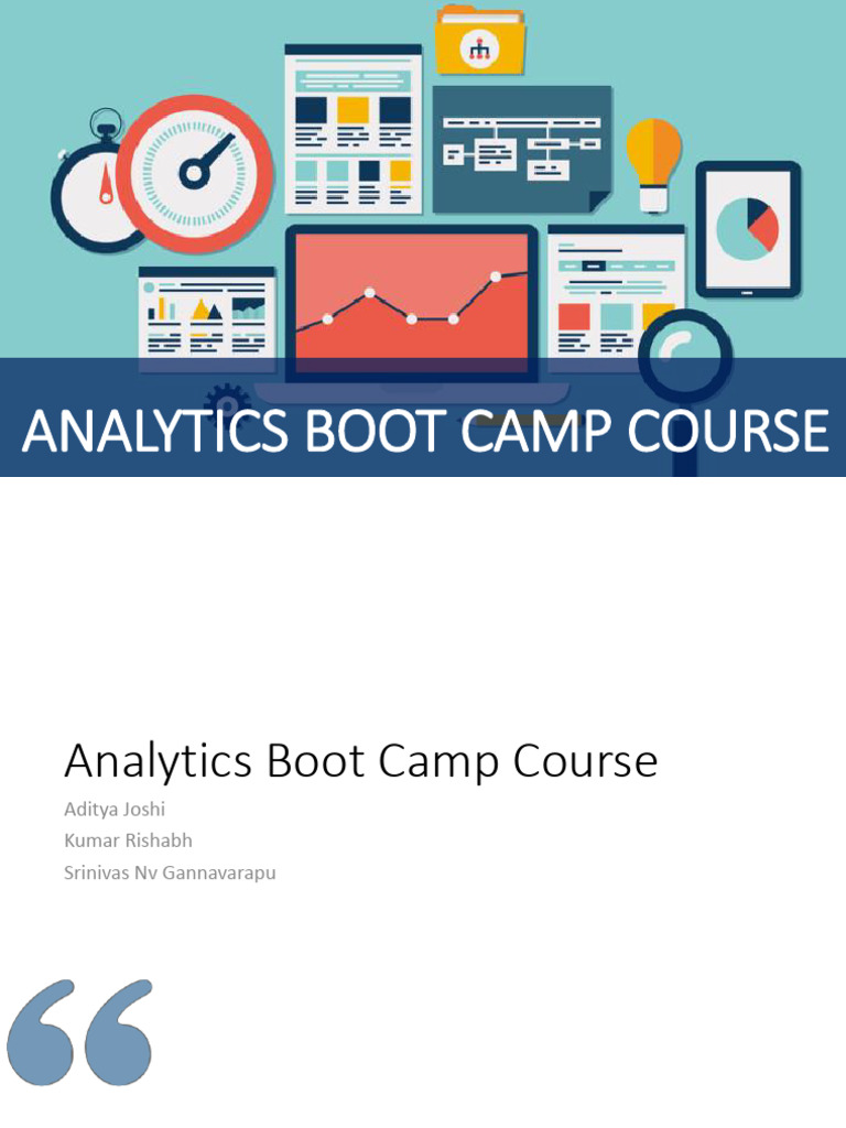 Analytics Boot Camp | Download Free PDF | Linear Regression | Logistic Regression