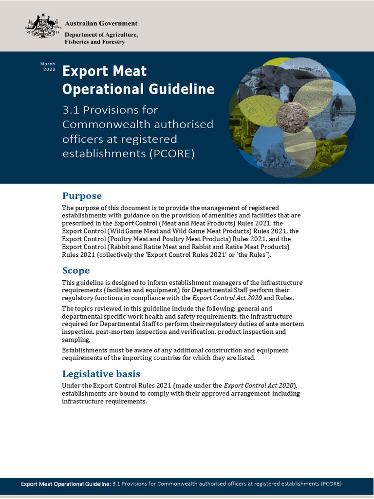 Export Meat Operational Guideline Pcore | PDF | Occupational Safety And ...