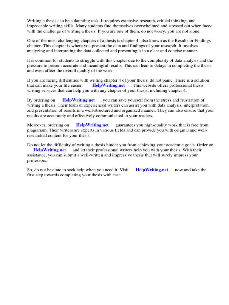 Term Paper Chapter 4 Sample | PDF | Mathematics | Thesis