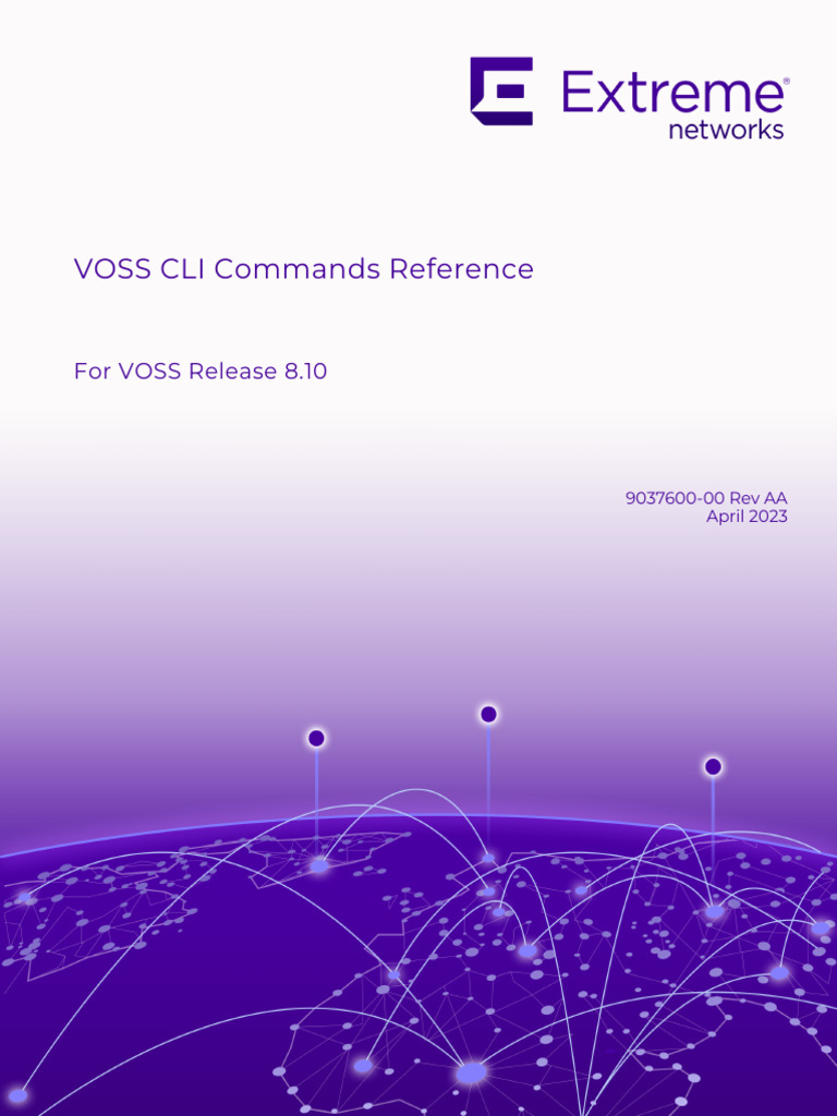 CLIRefVOSS 8.10 CRG | PDF | Port (Computer Networking) | Command Line Interface