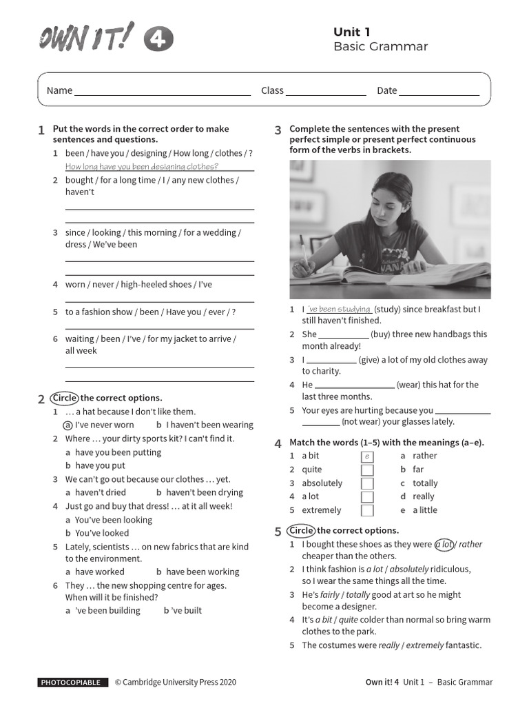 Basic Grammar Unit1 Without Answers | PDF | Clothing | Fashion