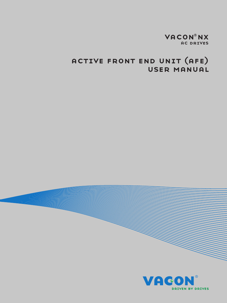 Vacon NX Active Front End Unit (AFE) User Manual DPD00906B UK | PDF ...