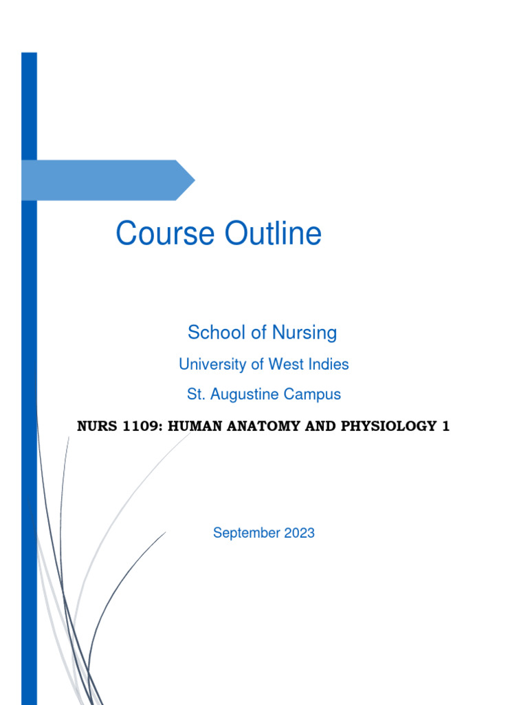 Nurs 1109 Human Anatomy and Physiology 1 Course Plan 2023 | PDF ...