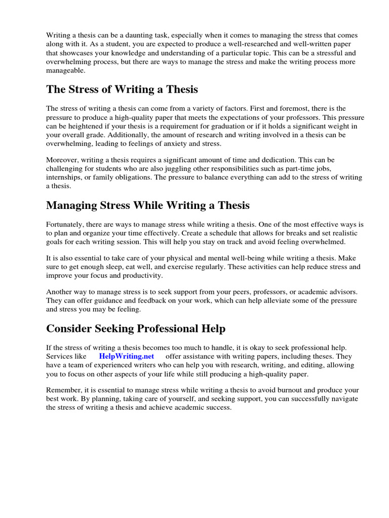 Term Paper Stress Management | PDF | Stress Management | Stress (Biology)