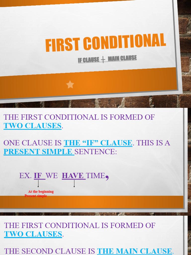 First Conditional - Explicacion | PDF | Semantic Units | Linguistic Morphology