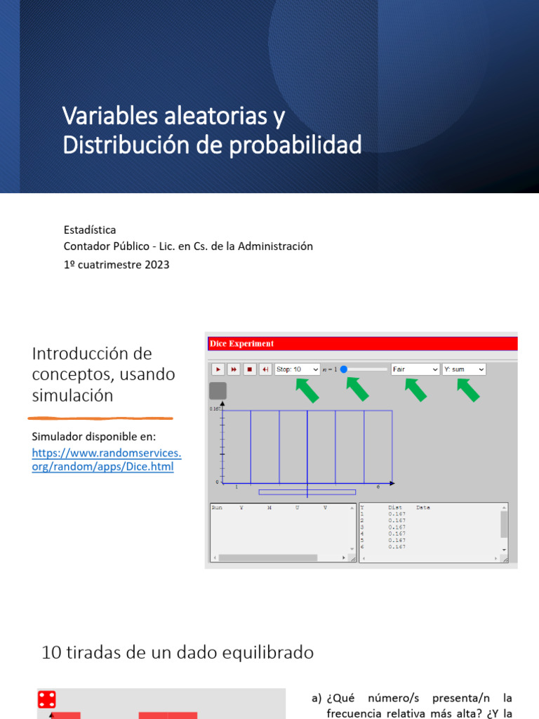 Variables Aleatorias y Distribución de Probabilidad | Descargar gratis PDF | Teoría de ...