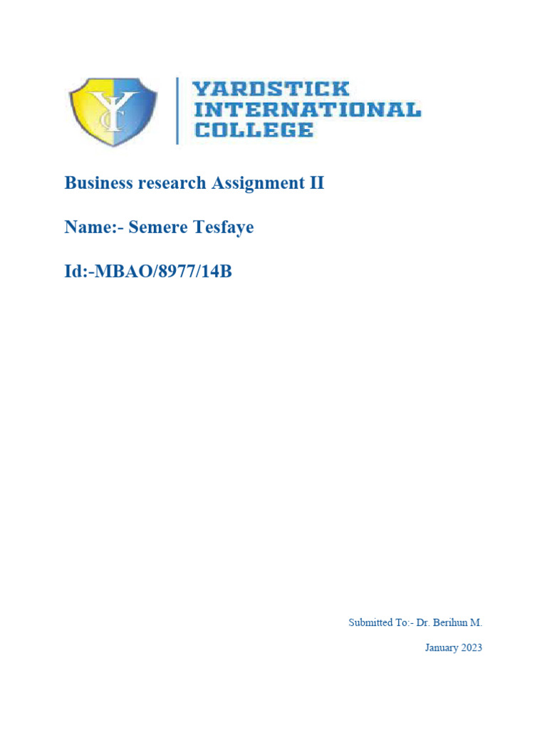 Semere Tesfaye MBAO-8977-14B - 3 | PDF | Taxonomy (Biology) | Theory